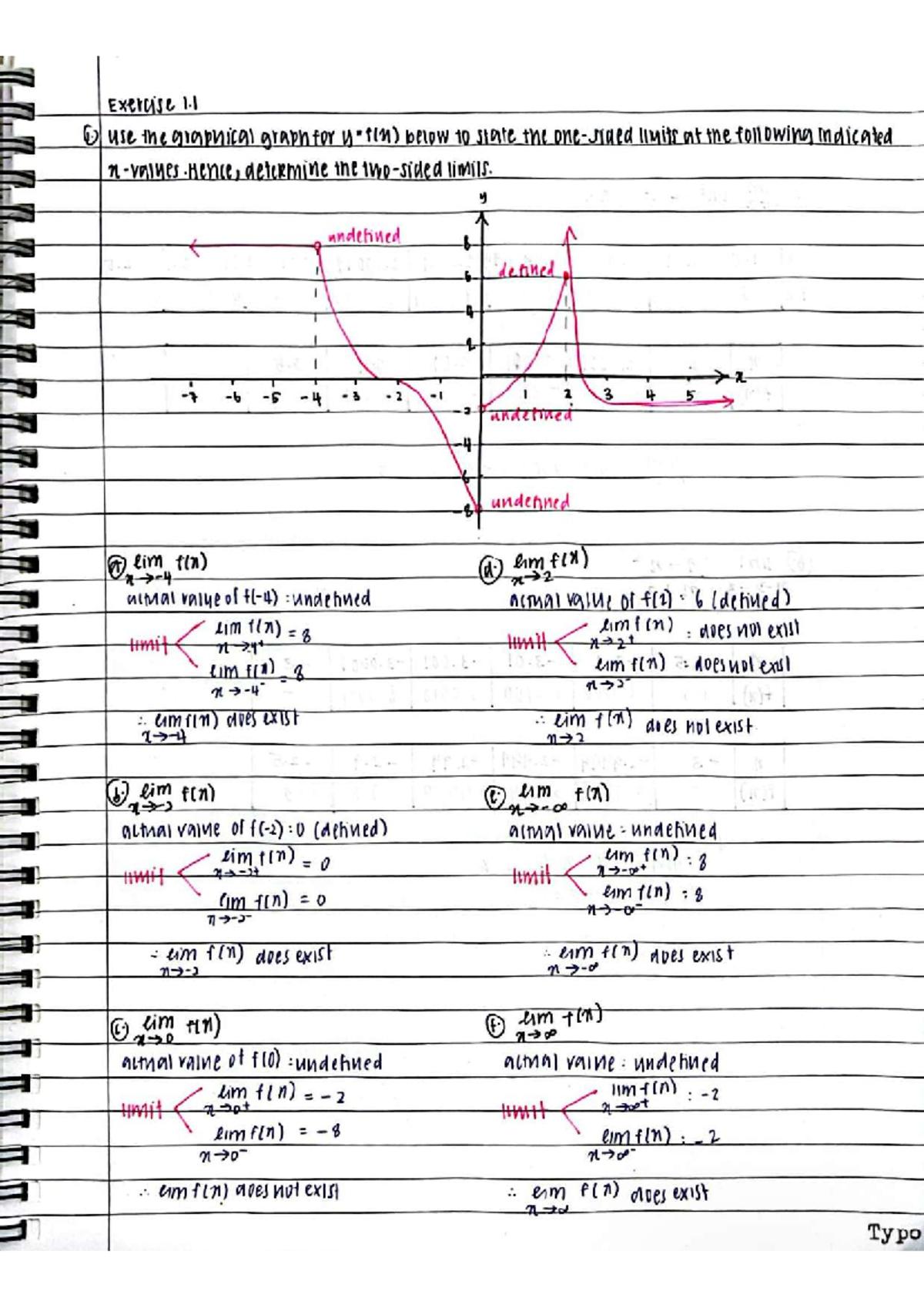 Maths 1.1 Tutorial - Exercise 1 IS use the graphical graphtor below 10 ...