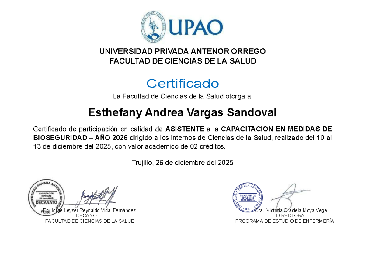 9. Bioseguridad - fefee - UNIVERSIDAD PRIVADA ANTENOR ORREGO FACULTAD ...