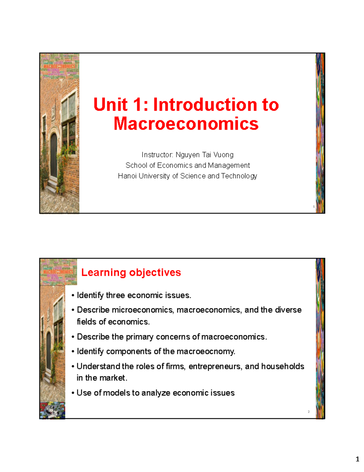 Unit 1: Intro to Macroeconomics - KTVM Lecture Notes - Studocu