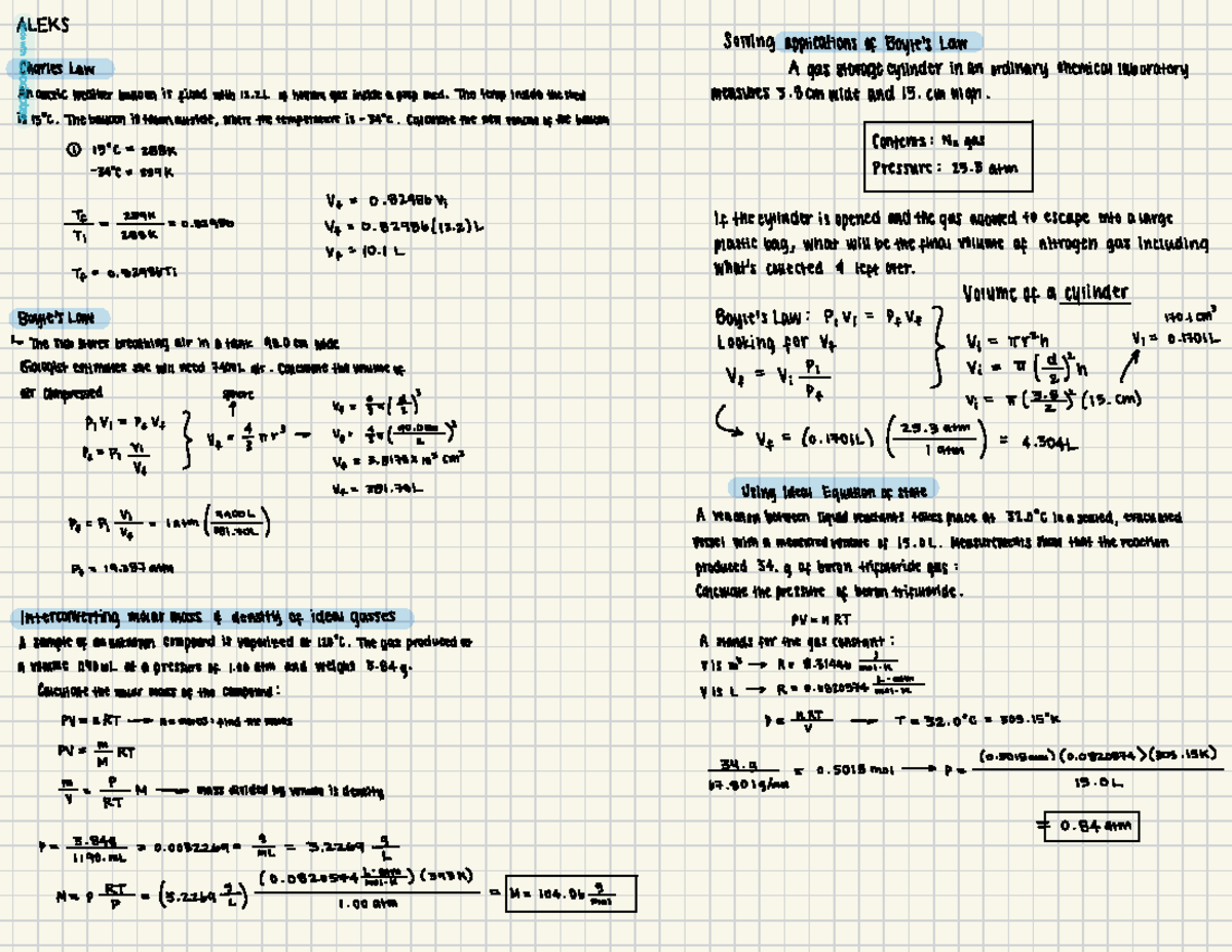 CHEM 142 - Aleks module examples - CHEM 142 - ~ => T F E = ↑ o F · u r ...