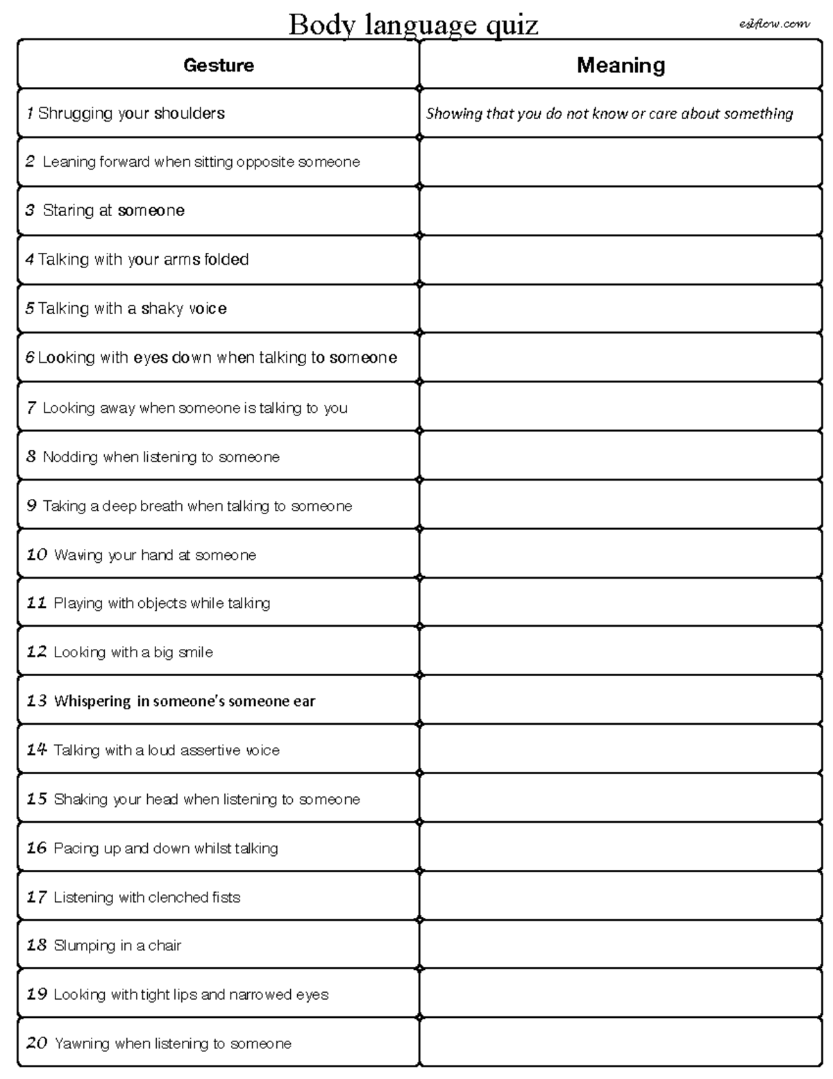 Body Language Quiz (2022): Insights & Answers - Studocu