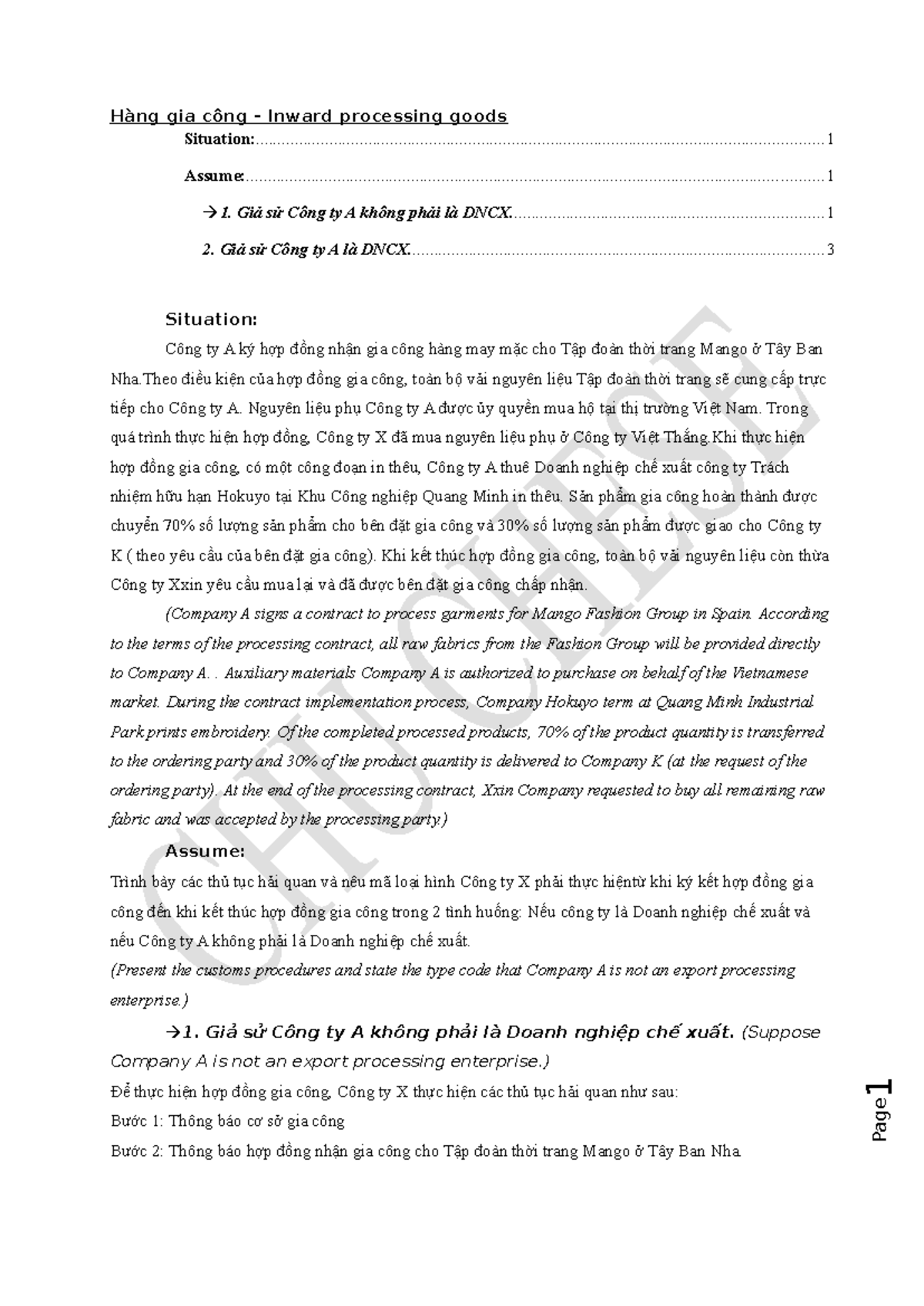 Case Study: Inward Processing Goods - Hàng Gia Công (E21, E52, A42 ...