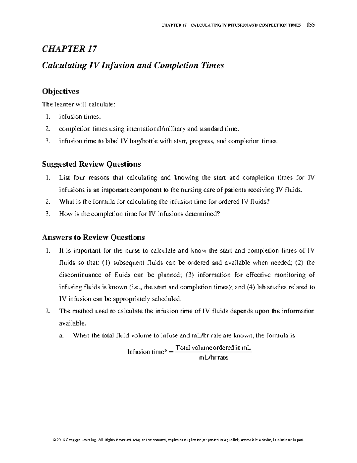 Intravenous drop rate formulas and calculation - CHAPTER 17 CALCULATING ...