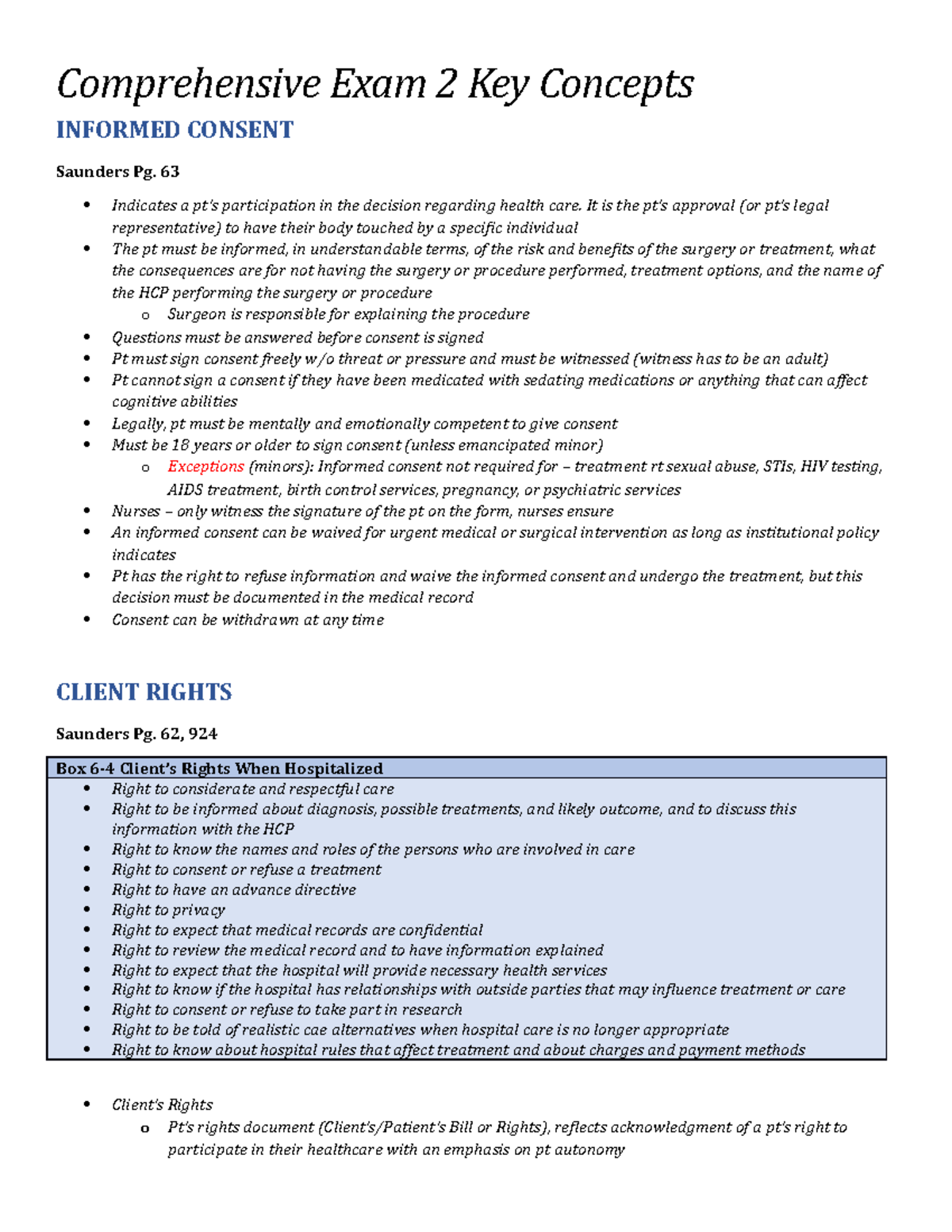 Comp 2 - Key Concepts - N/a - Comprehensive Exam 2 Key Concepts ...