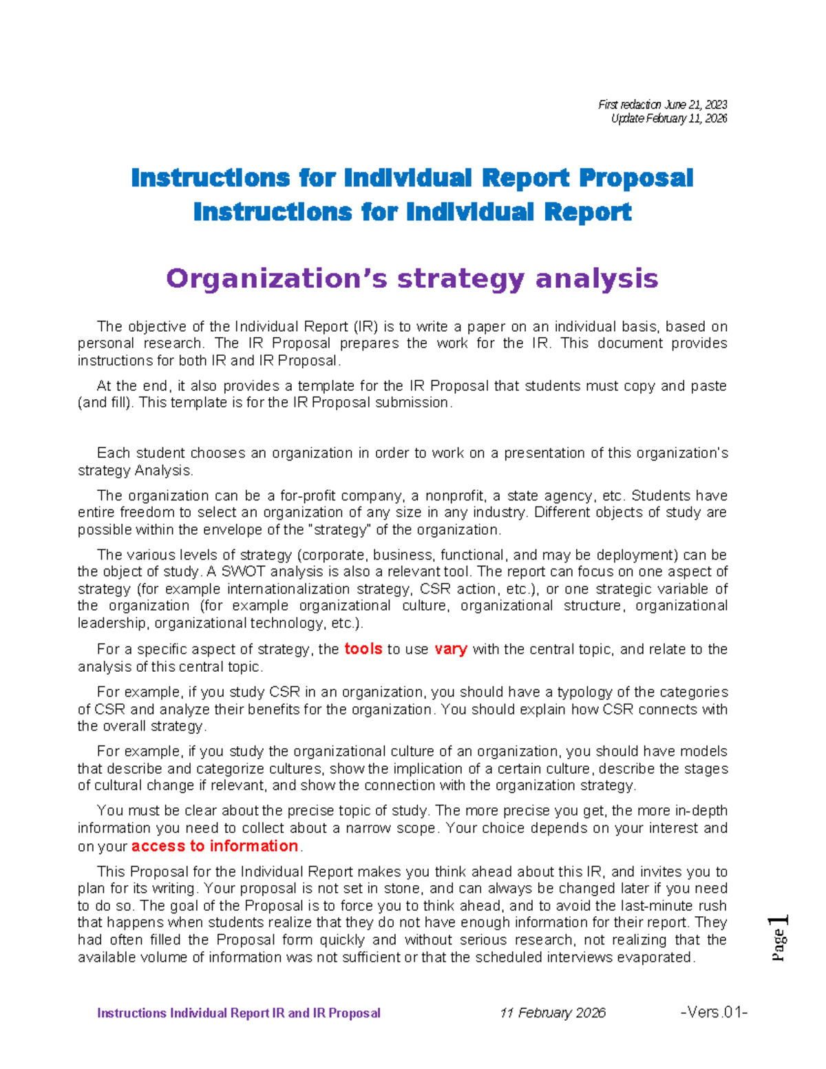 Instructions for Individual Report (IR) & Proposal Template - Feb 2026 ...