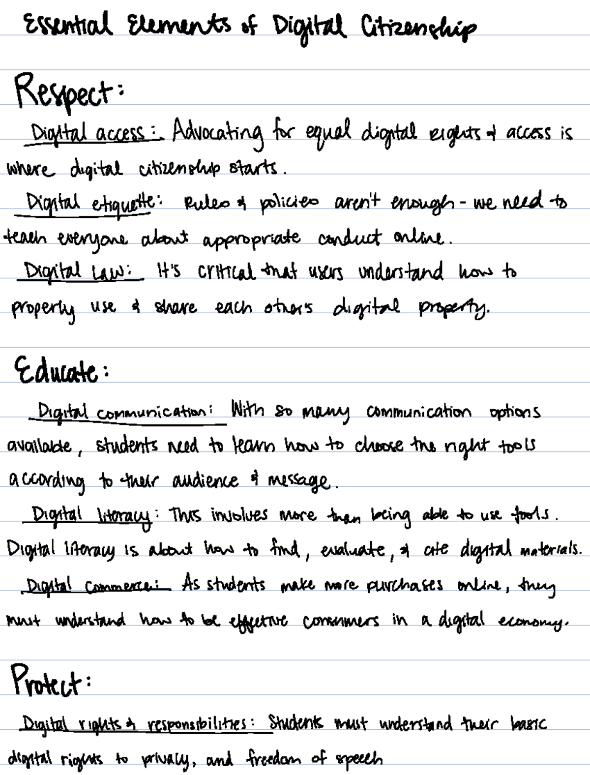 D295 Digital Citizenship: Essential Elements & Lesson Plans - Studocu