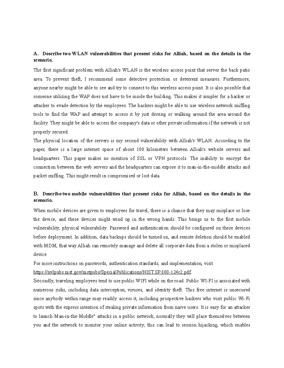 GRP1 Task 2 - Analyzing WLAN & Mobile Security Vulnerabilities - Studocu