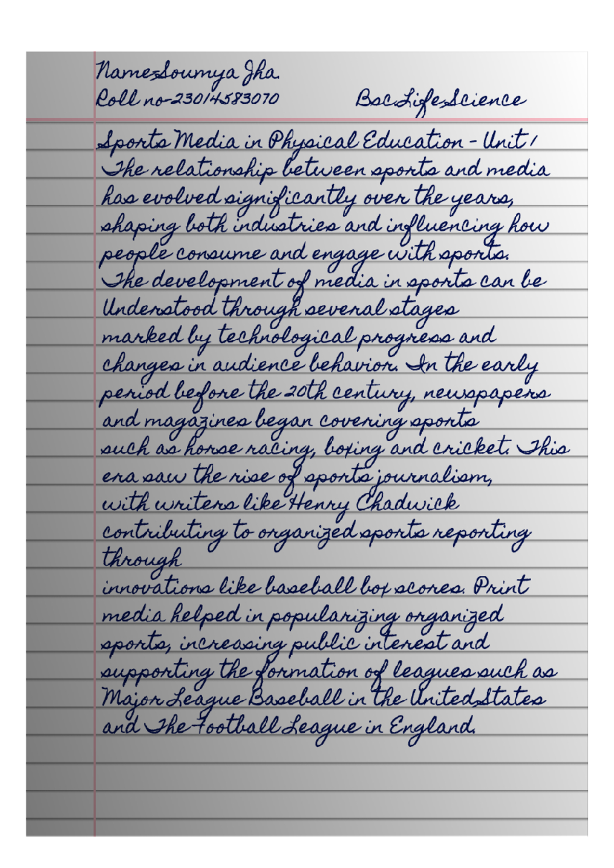 Sports Media in Physical Education: The Evolving Relationship - Studocu