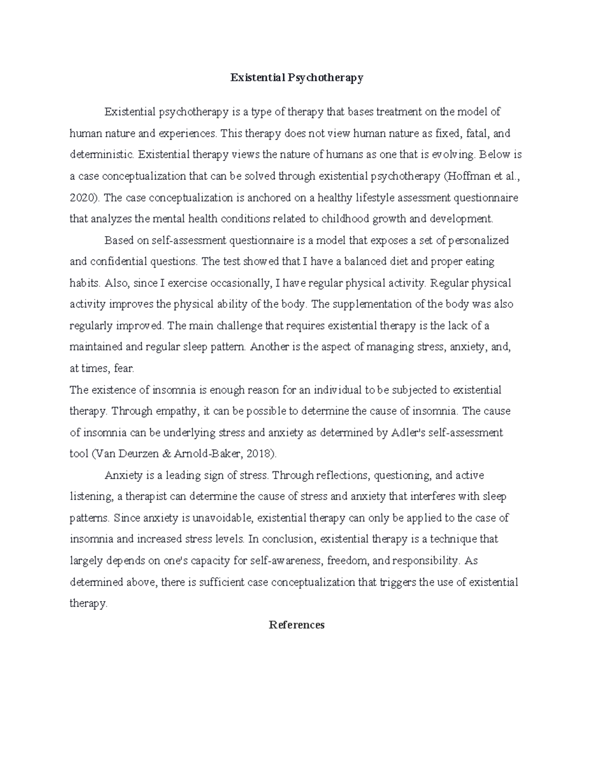 Case Conceptualization in Existential Psychotherapy: Insights and Applications - Studocu