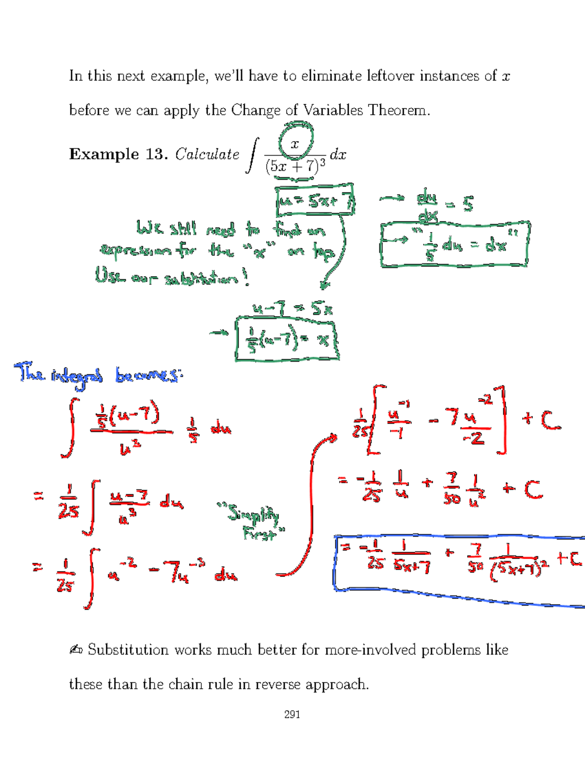 Lecture 33 - Integration Practice & Area Calculations (Pages 291-294 ...