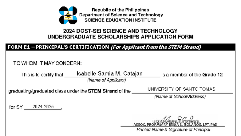 Form-E1 - jjdjdjdxjbx - Republic of the Philippines Department of ...