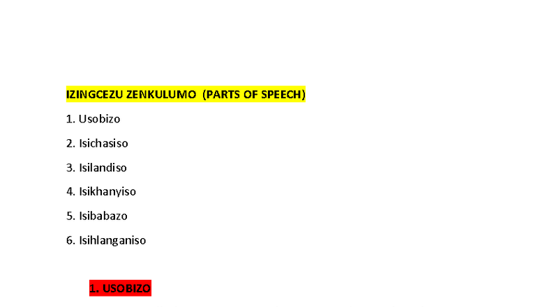 Izingcezu Zenkulumo - Study smart. - IZINGCEZU ZENKULUMO (PARTS OF ...