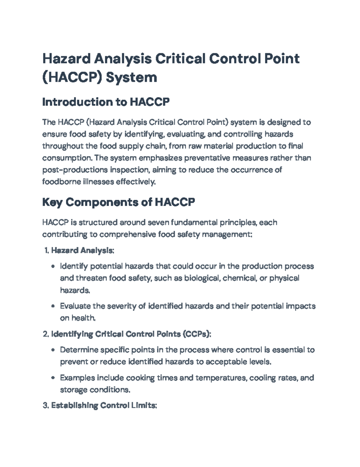 HACCP Principles and Implementation: Ensuring Food Safety Best Practices - Hazard Analysis ...