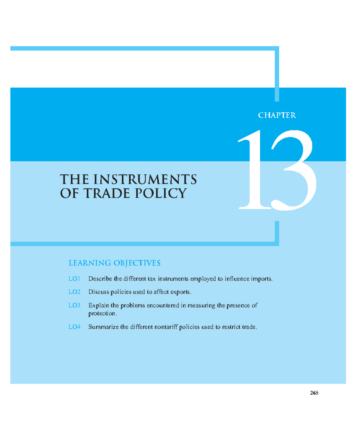 Chapter 13: The Instruments of Trade Policy - Learning Objectives and ...