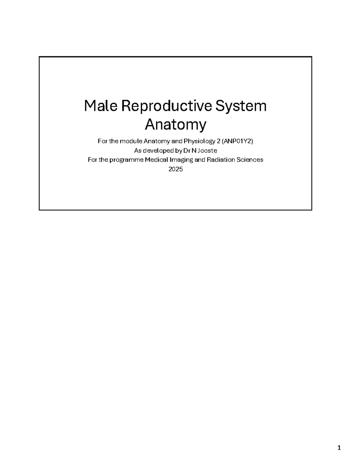 Male Reproductive System Worksheet (ANP01Y2) - Anatomy & Physiology 2 ...