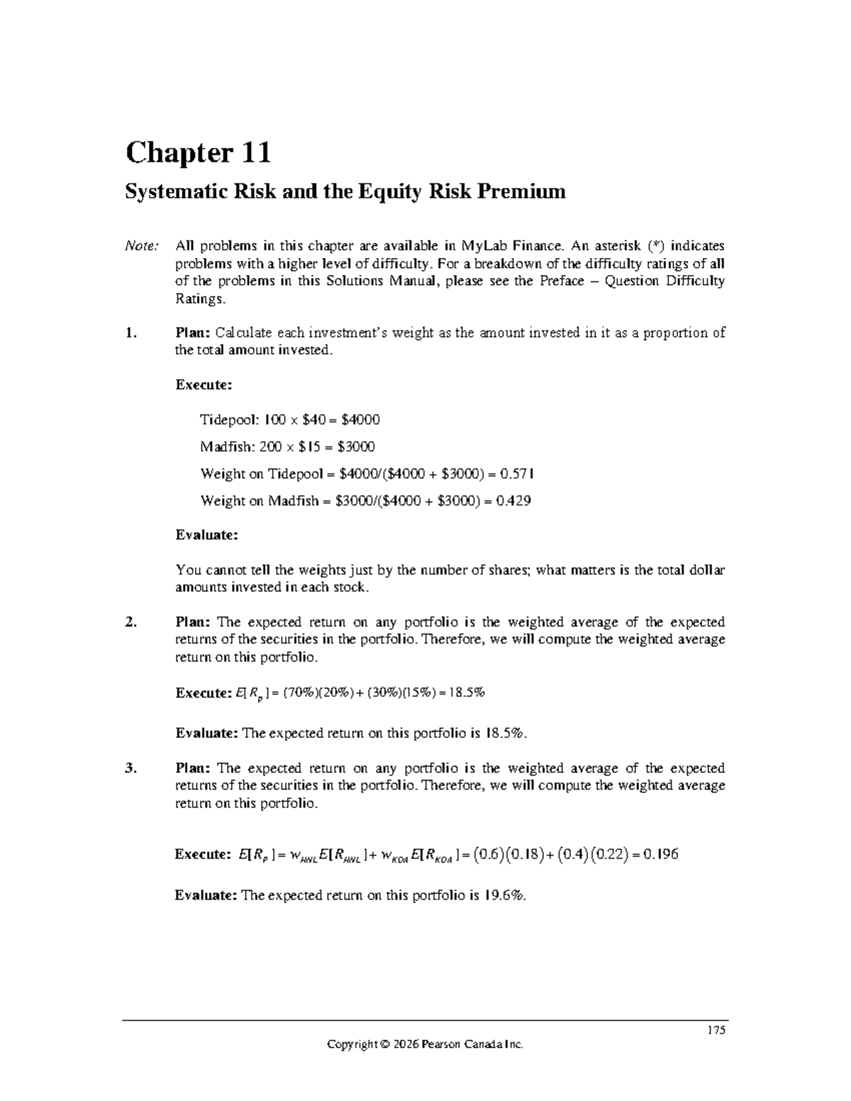 Chapter 11: Systematic Risk & Equity Risk Premium - Study Notes - Studocu