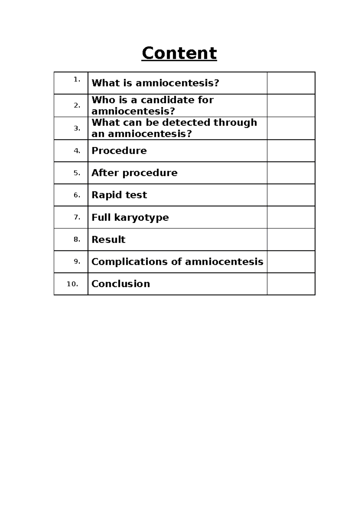 Biology XII Amniocentesis: Procedure, Risks, and Outcomes - Studocu