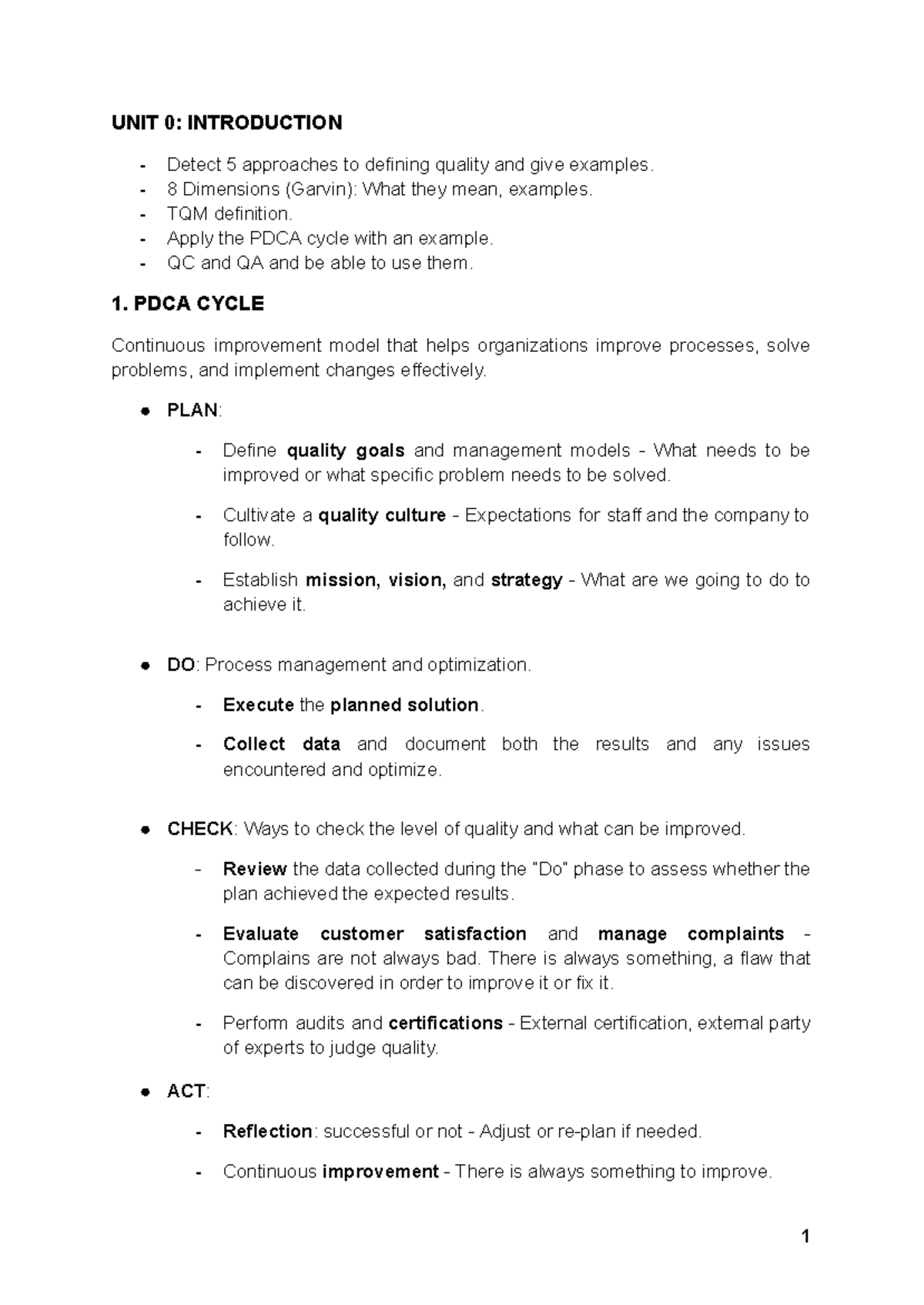 QM Notes-2 - notes on QM - UNIT 0: INTRODUCTION Detect 5 approaches to ...