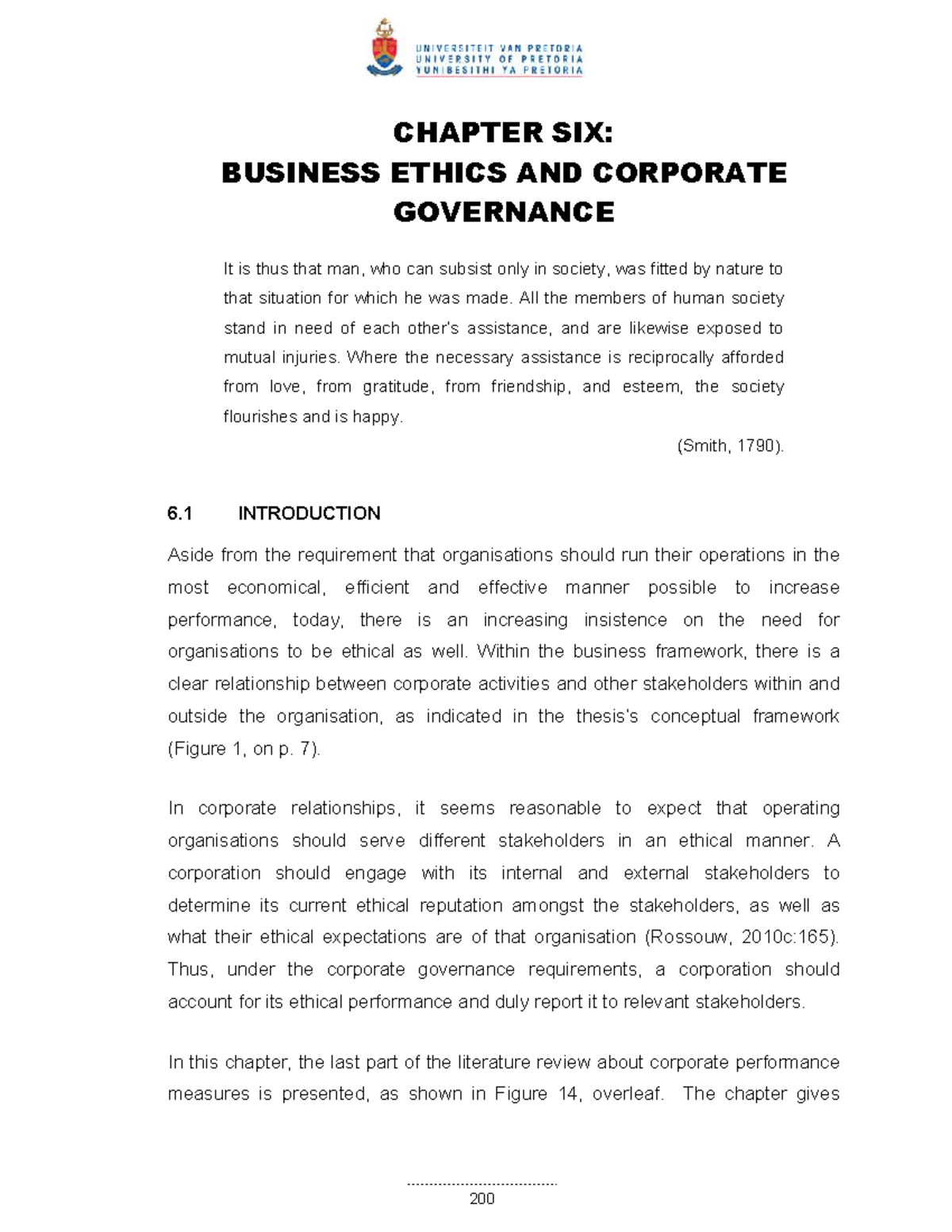 6 CHAPTER 6: BUSINESS ETHICS & CORPORATE GOVERNANCE OVERVIEW - Studocu