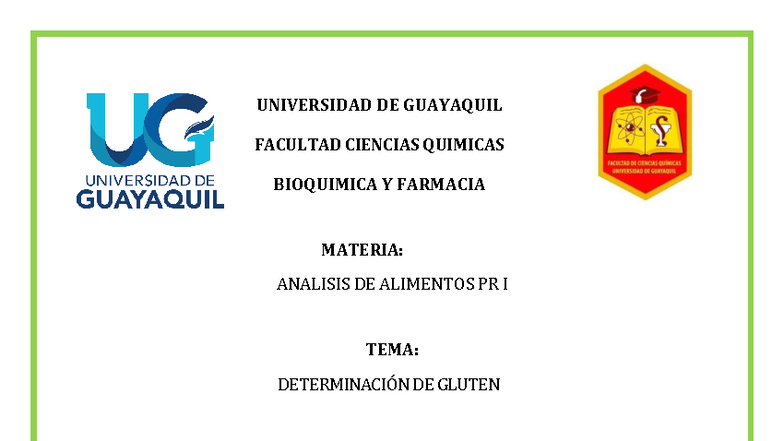 Análisis de Alimentos PR I: Determinación de Gluten - Studocu