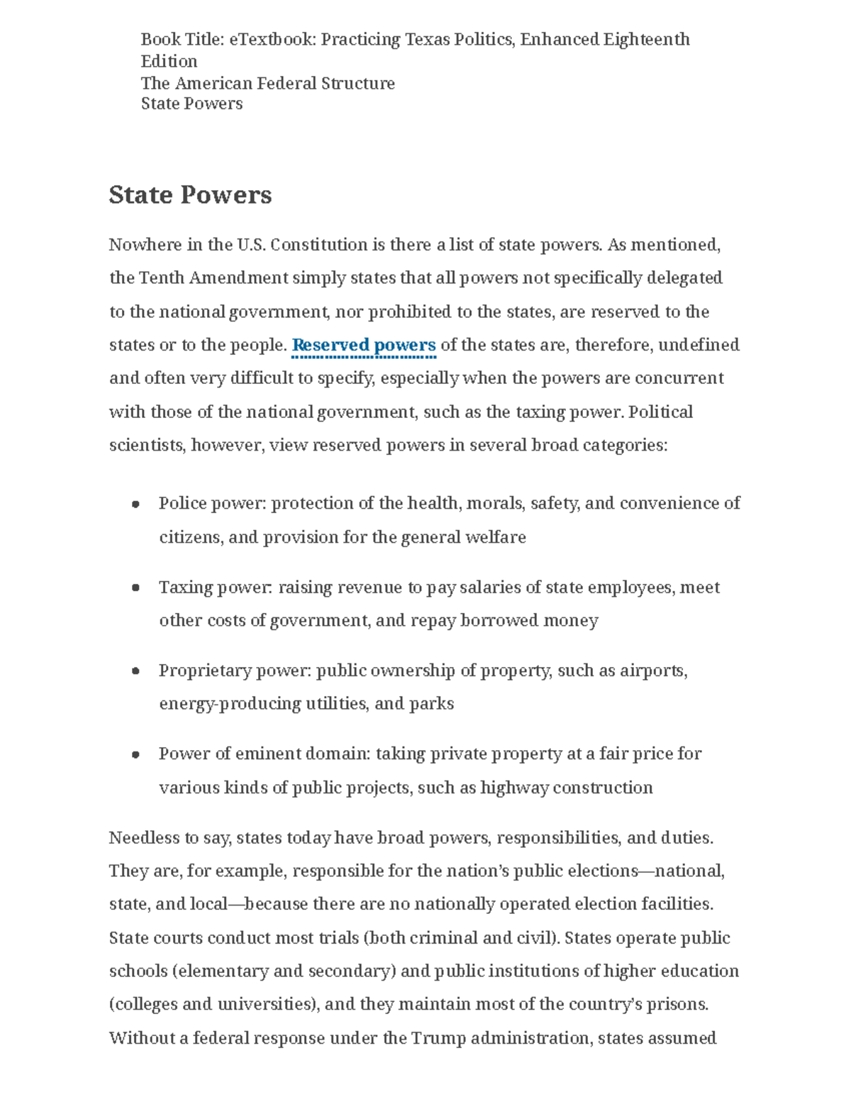 State Powers and Federal Relations in Texas: Legal Challenges and ...