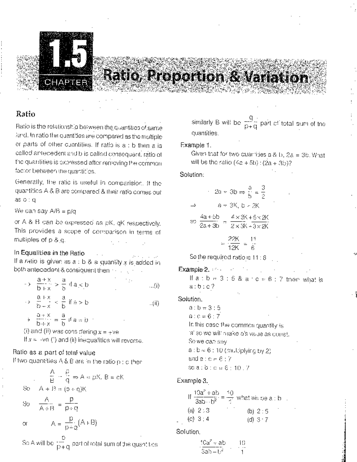 1.5 CHAPTER: Understanding Ratios and Proportions in Mathematics - Studocu