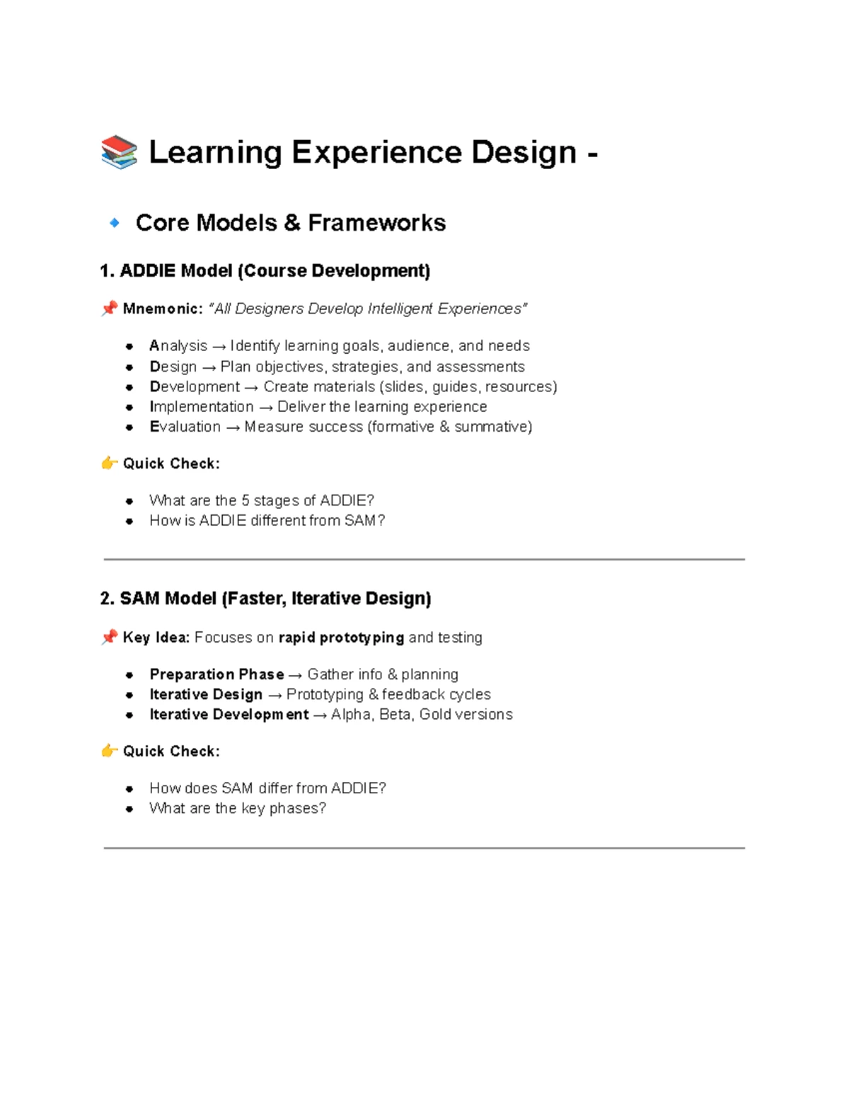 D291 Learning Experience Design Foundations 1 Study Guide - Studocu