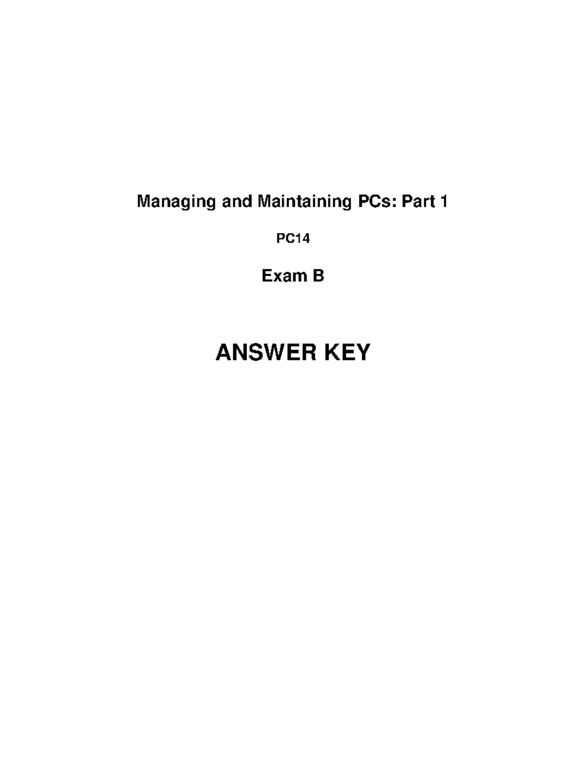 PC 14 Modules Questions and Answers - MODULE 1: Taking a computer apart ...
