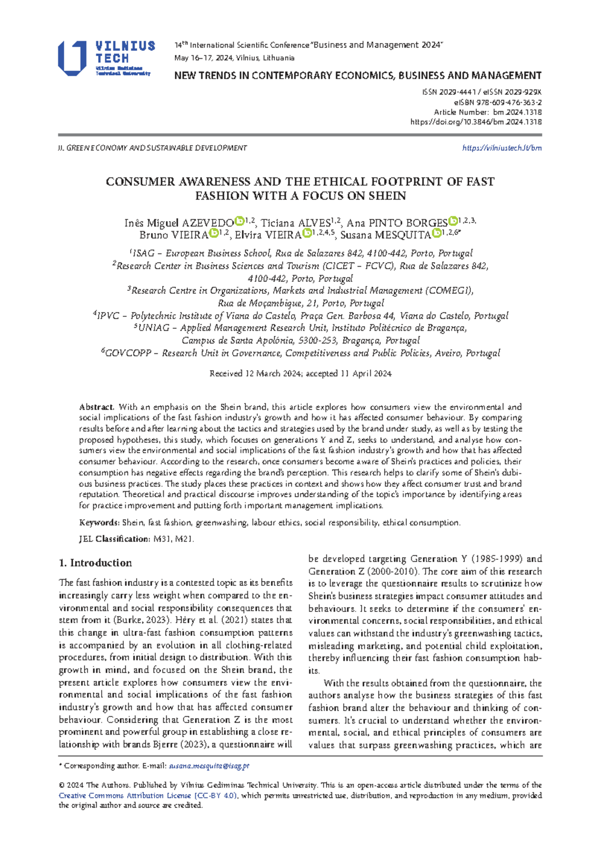 Consumer Awareness and Ethical Footprint of Fast Fashion: A Study on ...