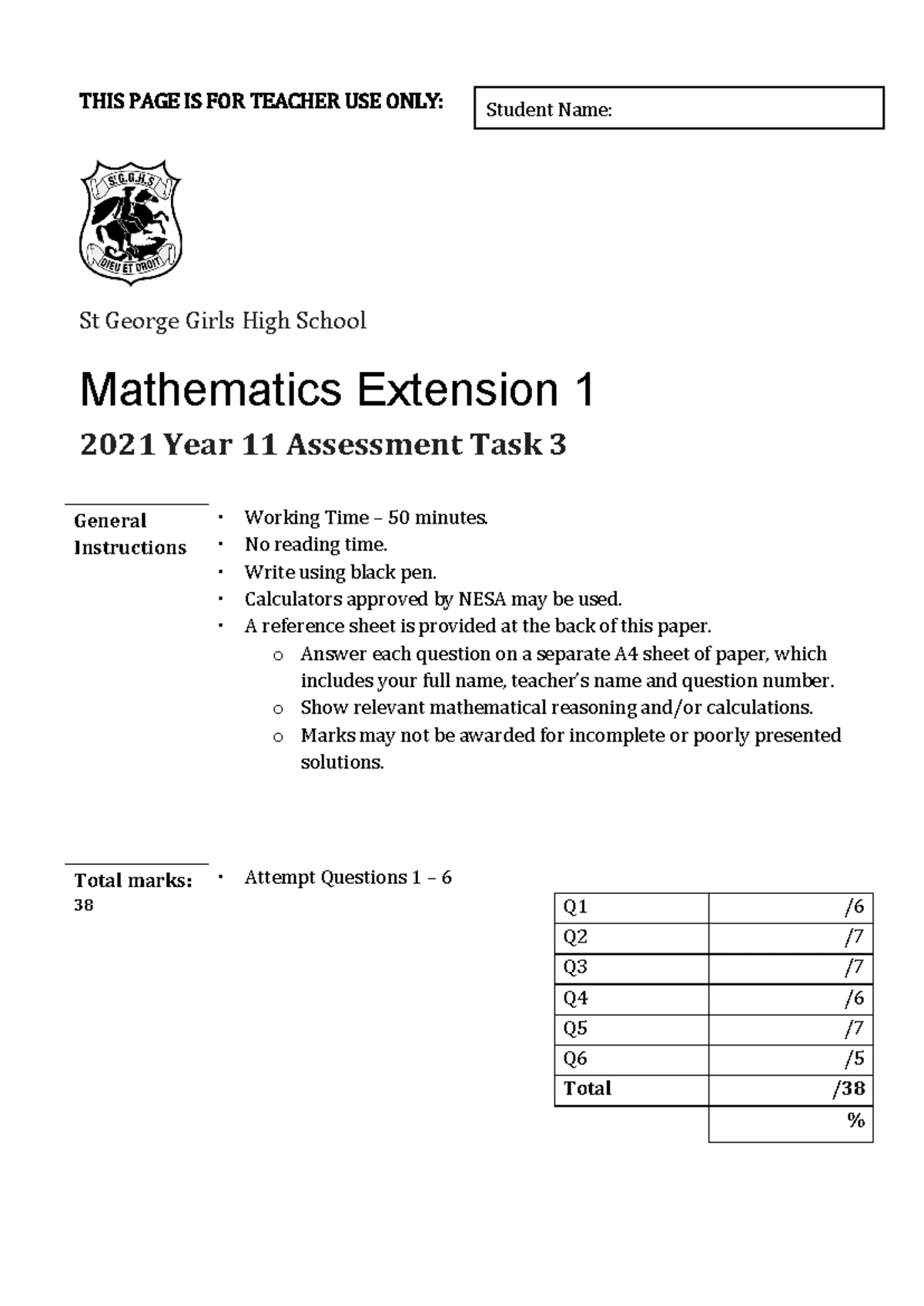 Mathsfaculty annotated-datasheet-advanced-e1-e2-math-2020 - Studocu