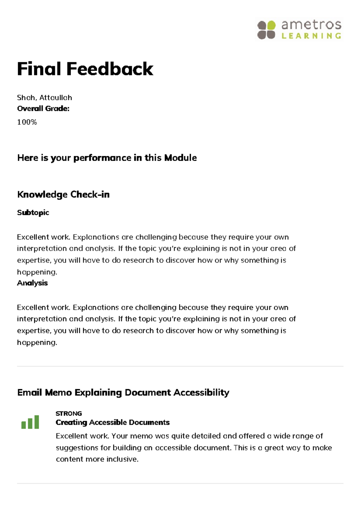 Ametros-ELM- Module 3 and reports 2022 - Excellent work. Explanations ...