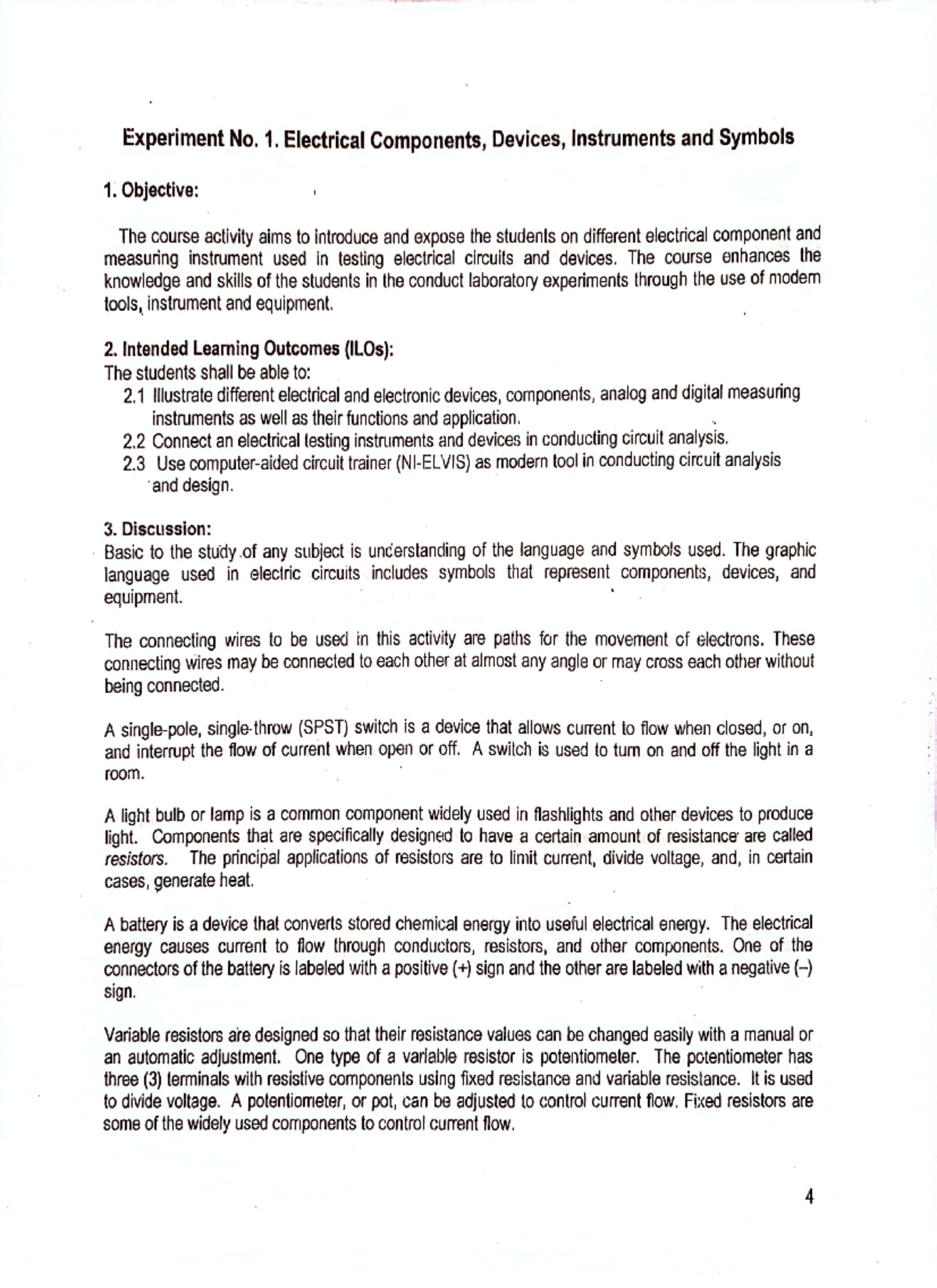 LAB- Activity-1 - NOTES - Electrical Circuits 1, Lecture - Studocu