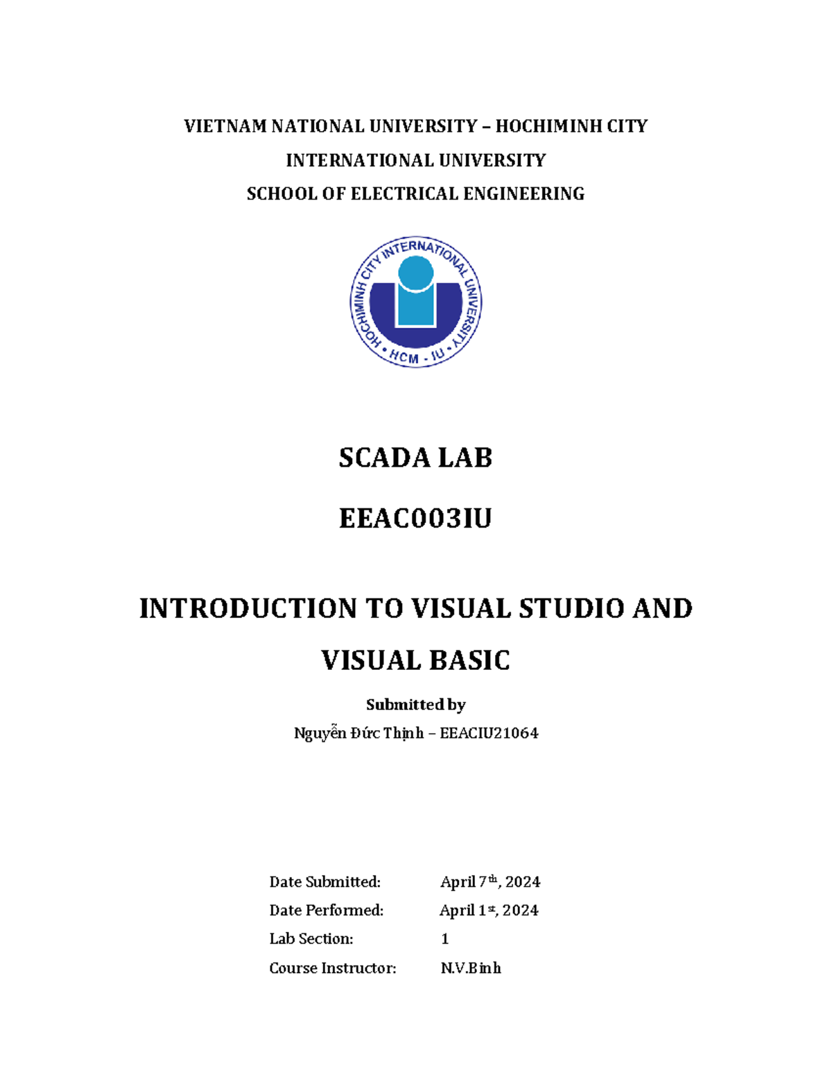 Lab 1: PC-Based Control & SCADA System Overview - EEAC003IU - Studocu