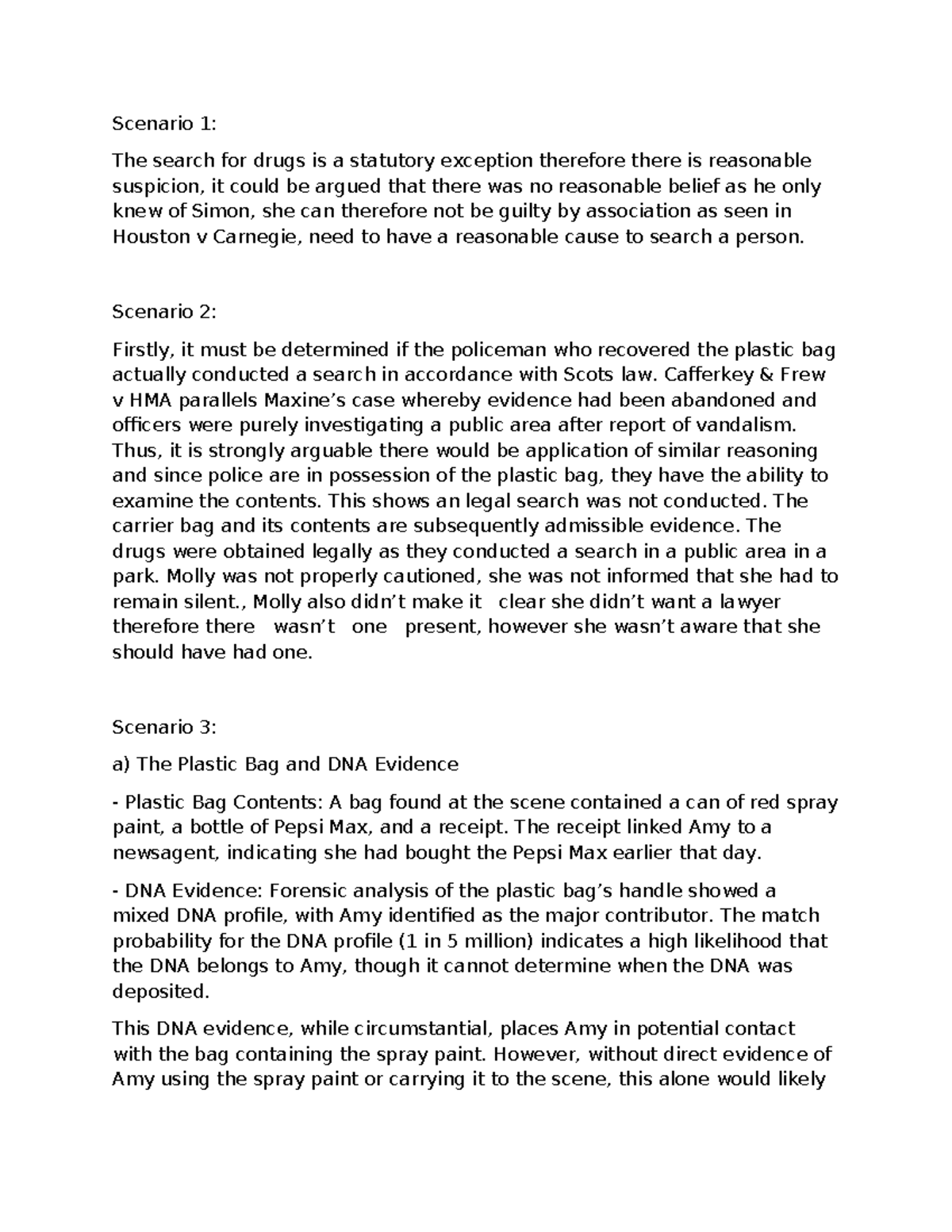 Evidence Tutorial 2: Admissibility & Relevance in Scots Law Cases - Studocu