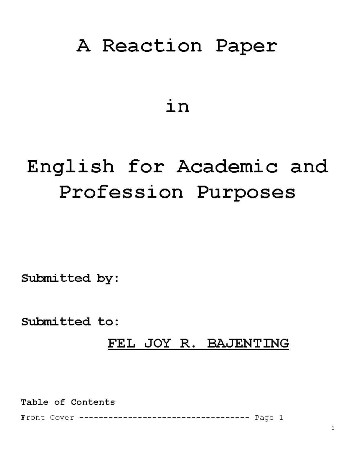 EAPP-Reaction-Paper - A Reaction Paper in English for Academic and ...