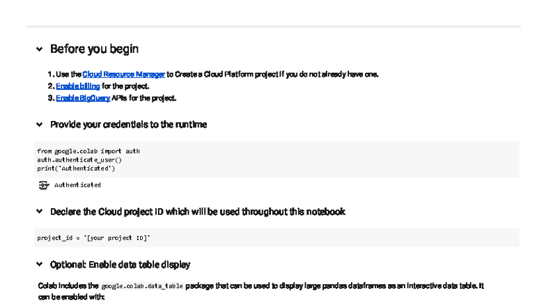 Getting Started with BigQuery in Google Colab - CS101 - Studocu