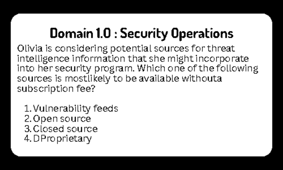 Quizlet Cards - Domain 1.O: Security Operations Insights - Studocu