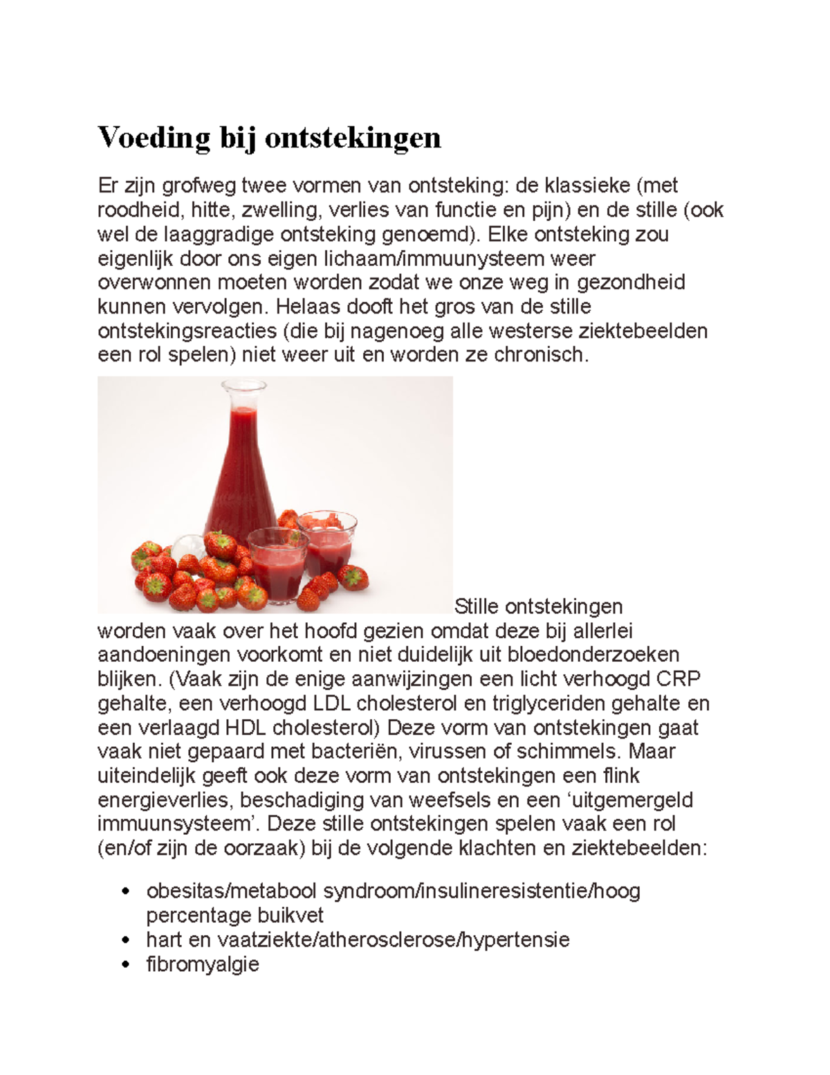 Voeding en Ontstekingen: Dieetstrategieën tegen Chronische Ontsteking ...