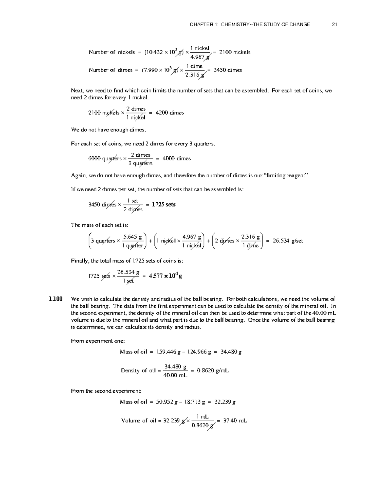 CHAPTER 1: COIN SET ASSEMBLY & DENSITY CALCULATIONS (CHEM 21) - Studocu