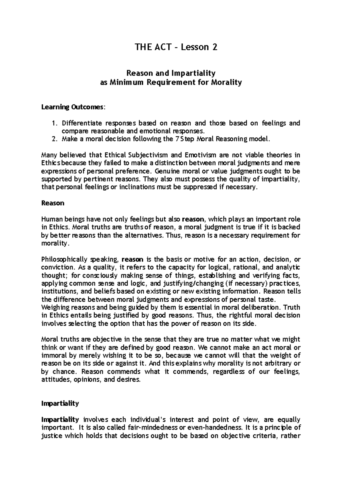 Ethical Reasoning and Decision Making: A 7-Step Guide for Morality ...