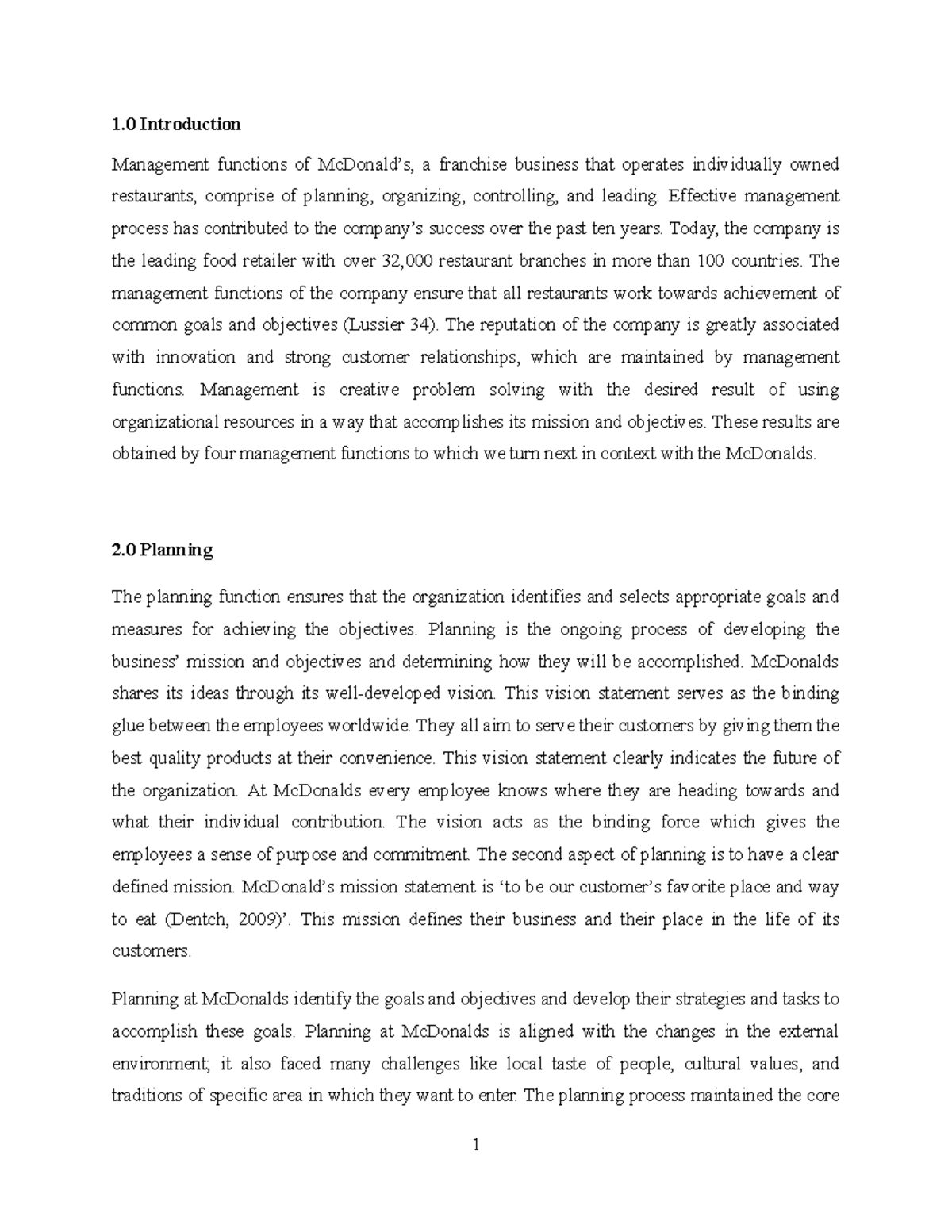 Planning Organizing Leading Controlling (POLC) - 1 Introduction ...