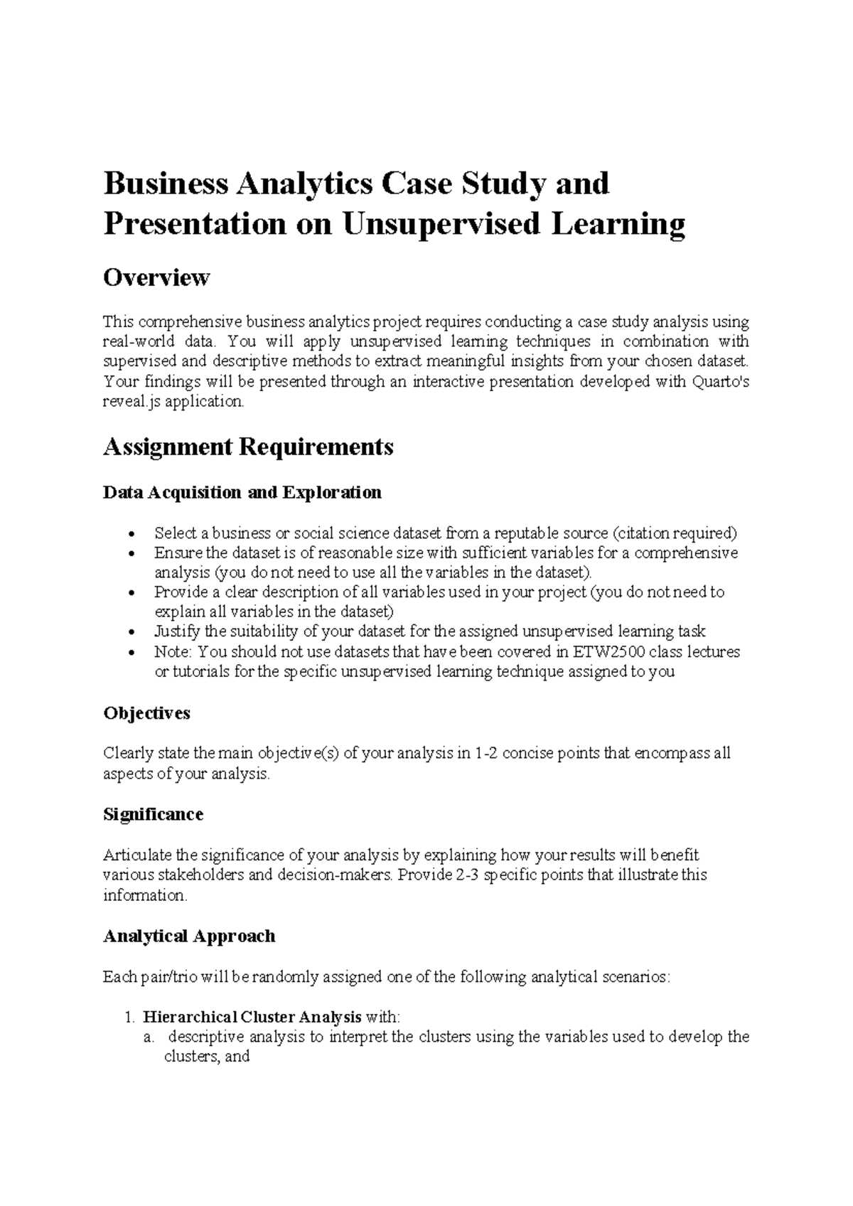 S2 2025 Business Analytics Case Study: Unsupervised Learning Insights - Studocu