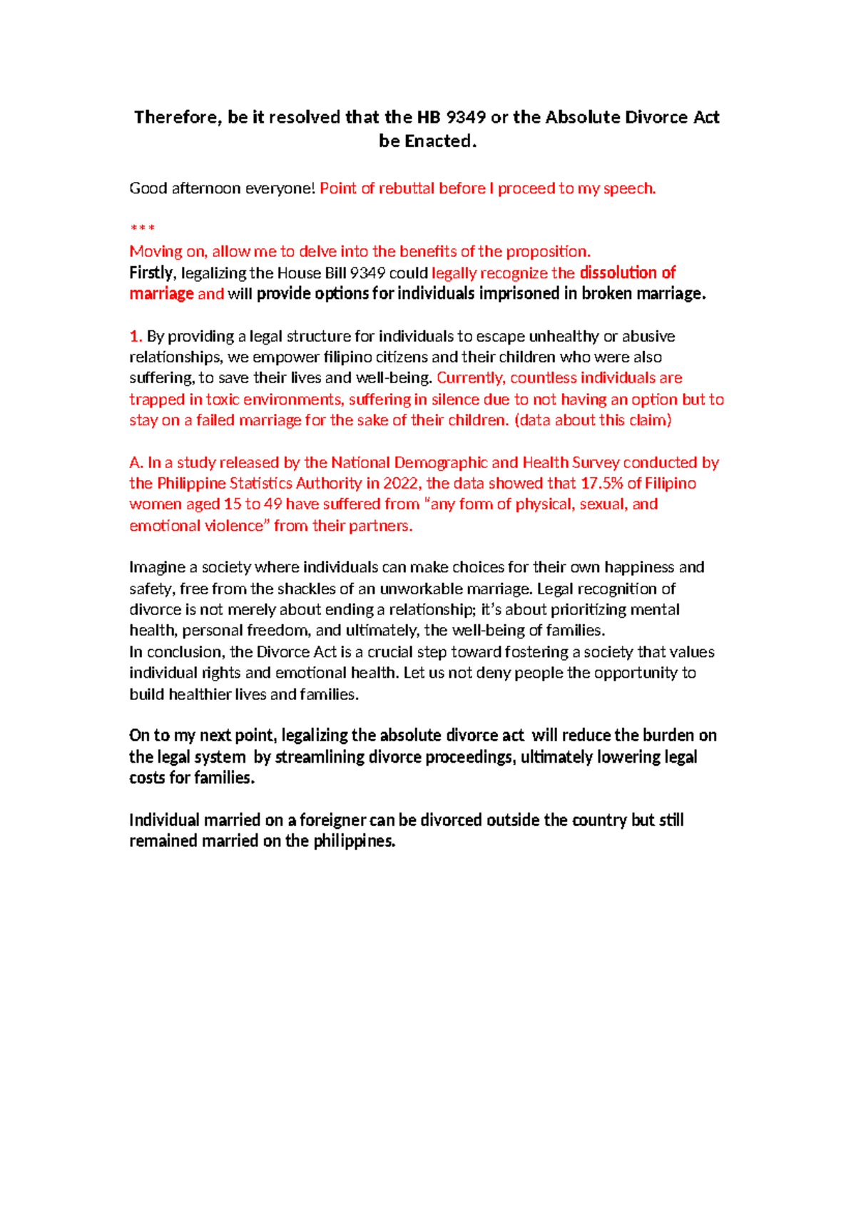 BENE - Copy - notes - Therefore, be it resolved that the HB 9349 or the ...