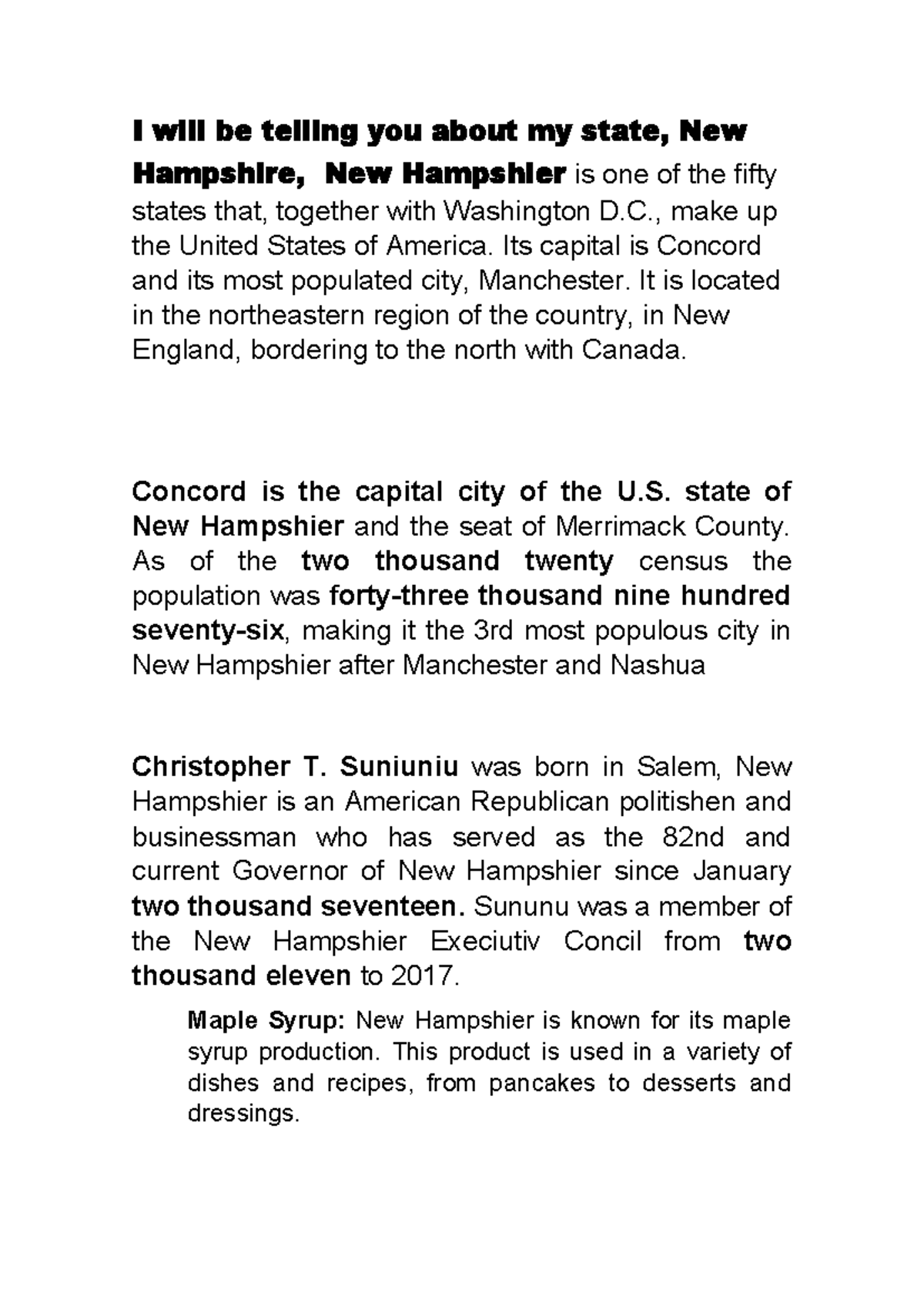 New Hampshire Overview: Geography, Population & Maple Syrup - Studocu