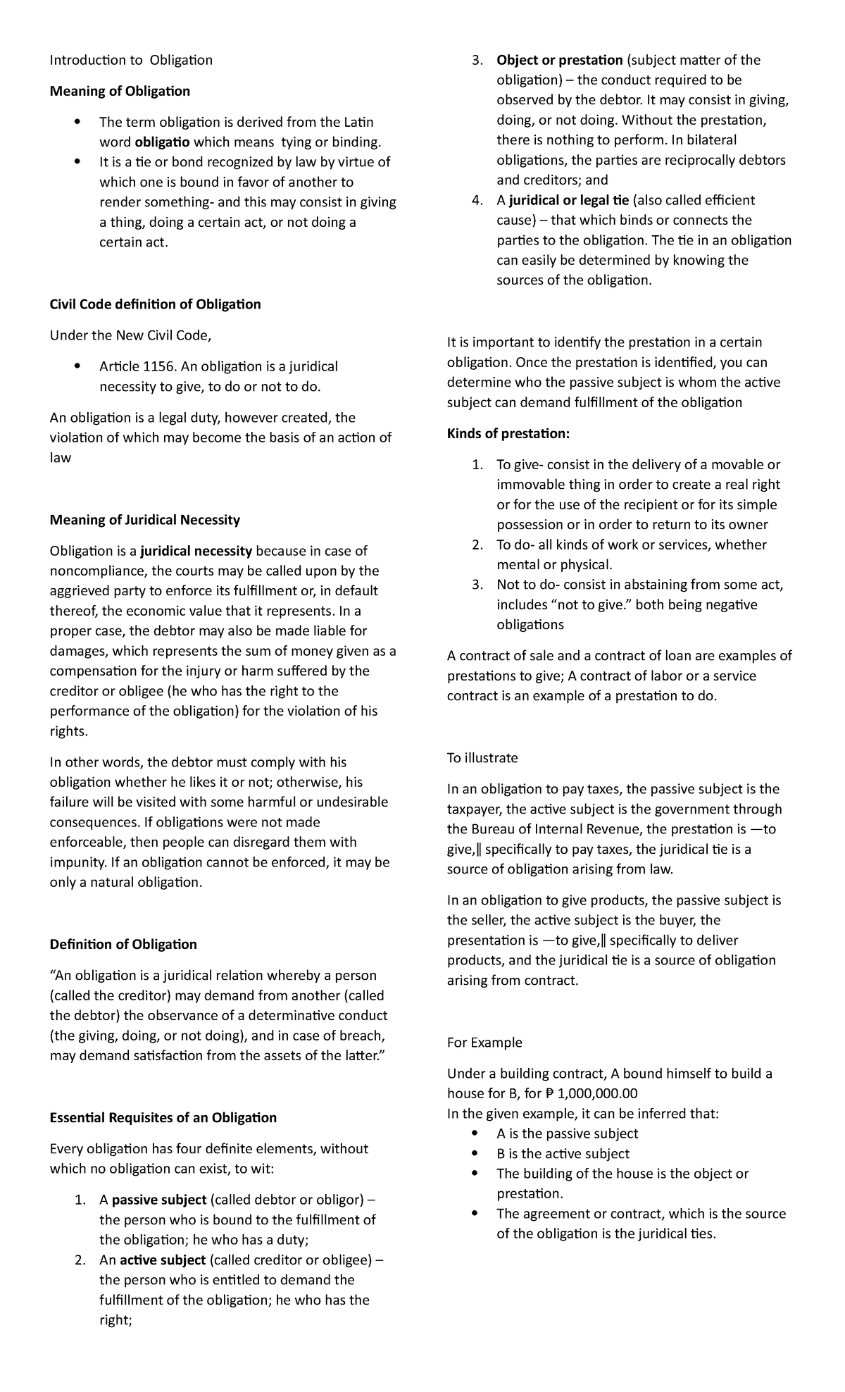 Business Law Obligations and Contracts: Module 1 Overview and Concepts - Studocu