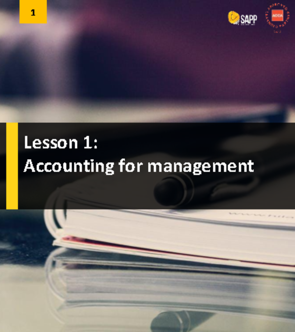 Lesson 1: Overview of Management Accounting Principles - Studocu