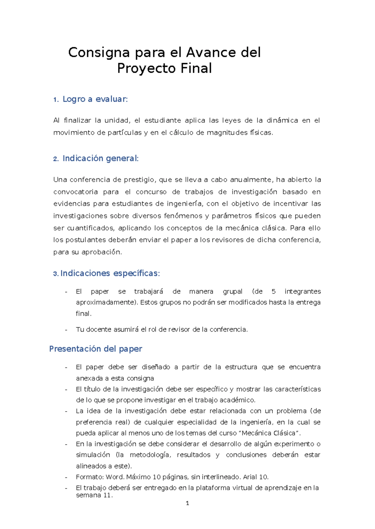 Avance Proyecto Final MEC-101: Generador de Ondas Estacionarias - Studocu