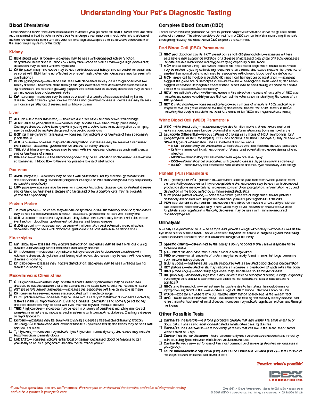 Understanding Your Pets Diagnostic Testing - Blood tests are often ...