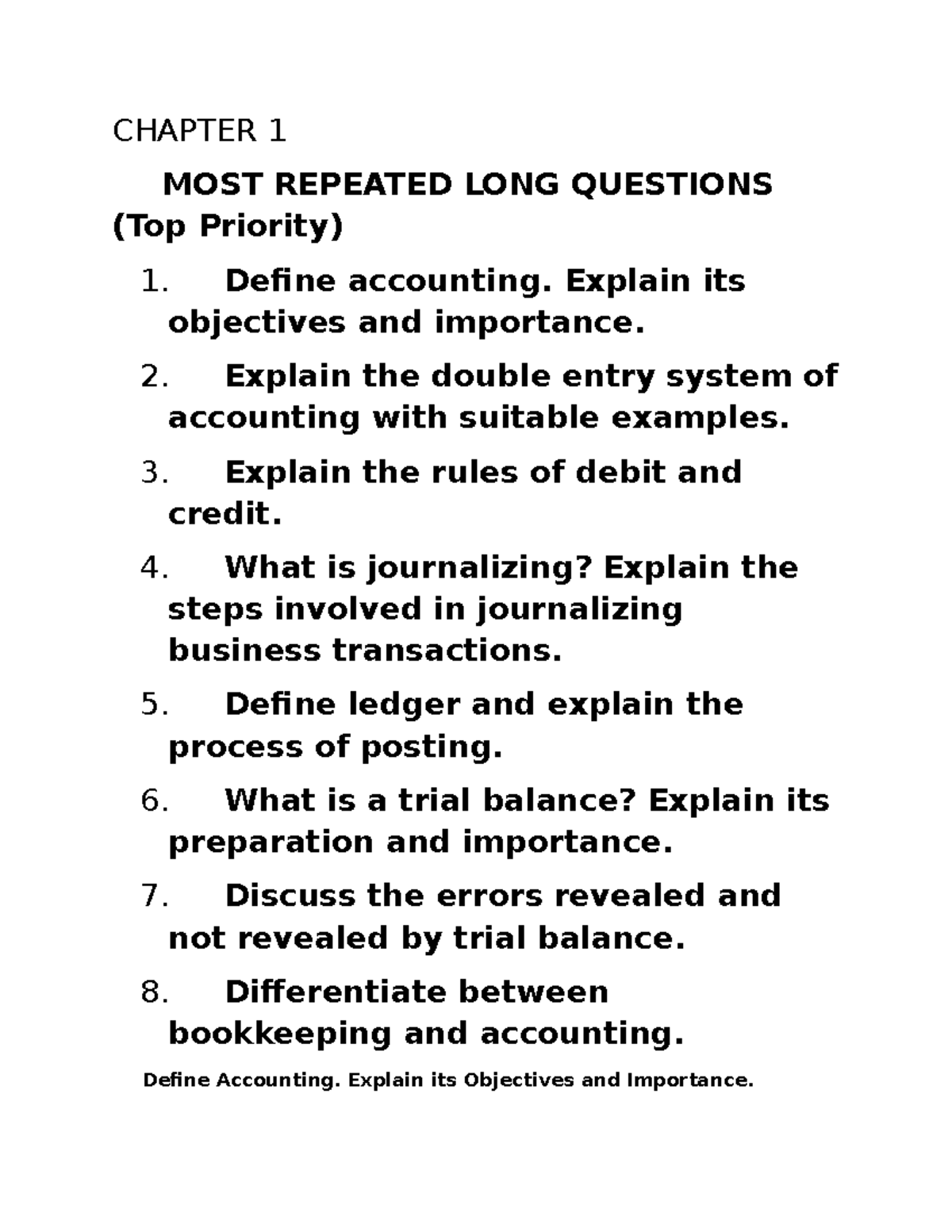 CHAPTER 1 & 2 ACCOUNTING NOTES (Principle of Accounting 5401) - Studocu