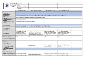 Filipino Pagsulat - Grades 1 to 12 DAILY LESSON LOG Paaralan Kwarter ...